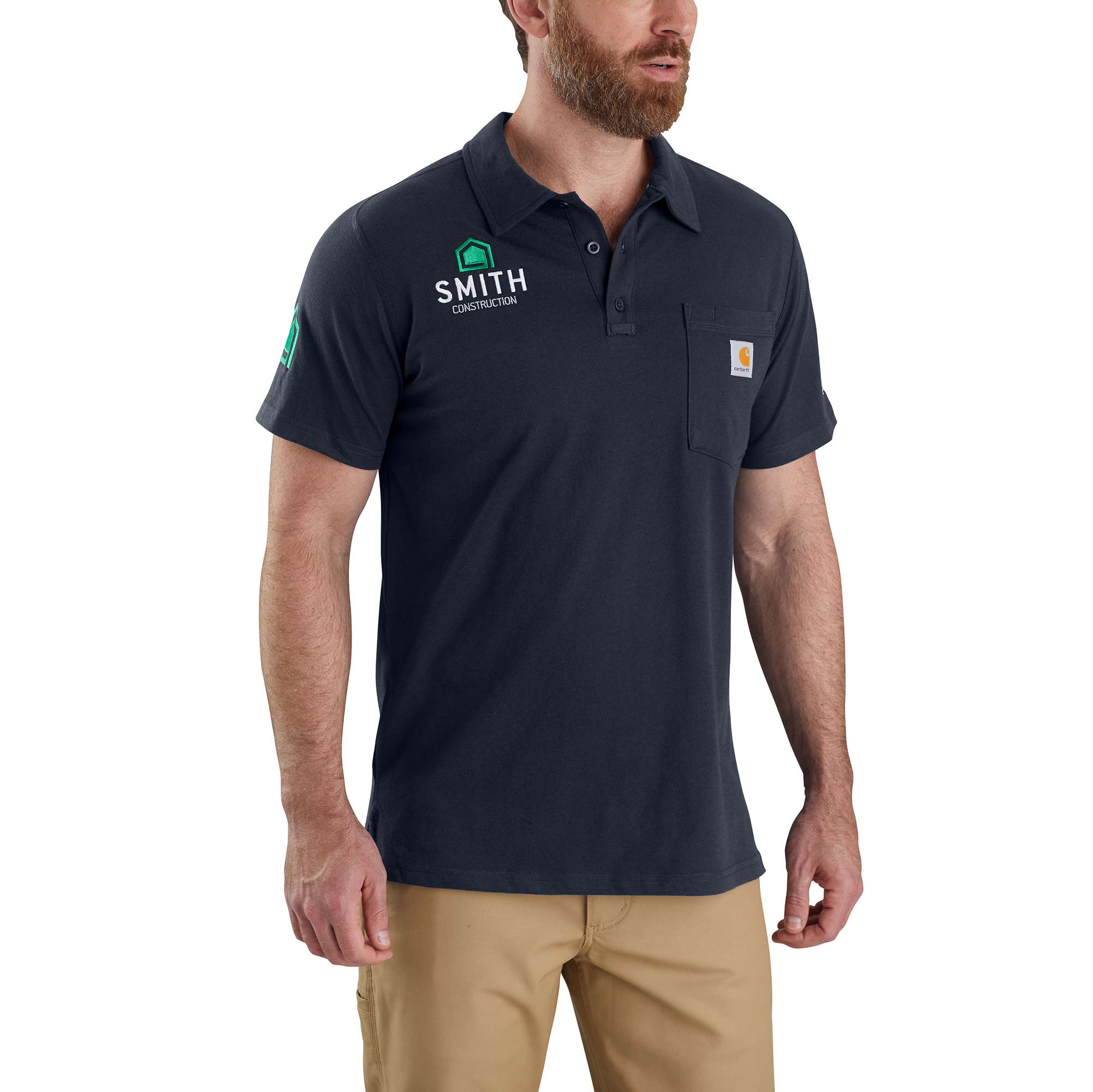 Force® Relaxed Fit Midweight Short-Sleeve Pocket Polo | Carhartt ...