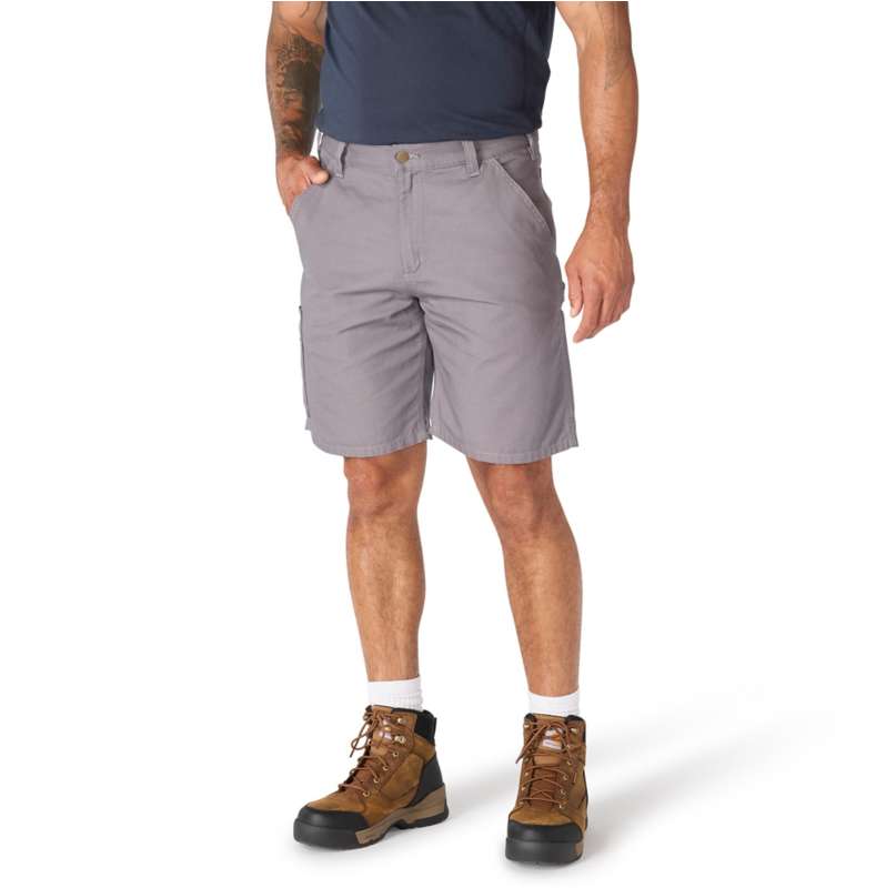 Loose Fit 9" Stateline Canvas Shorts - Work Shorts | Steel | Carhartt