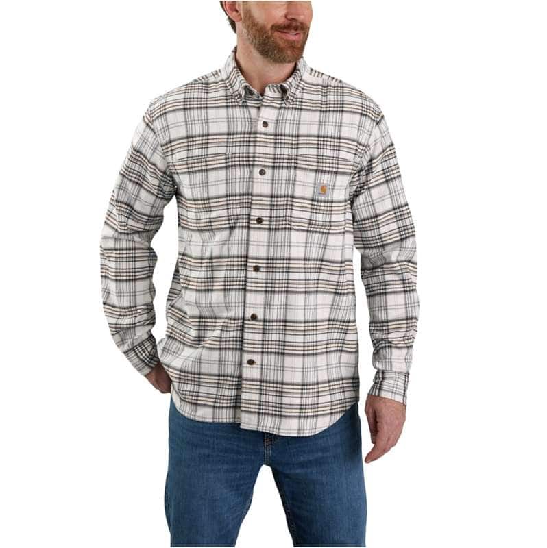 Rugged Flex™ Relaxed Fit Midweight Flannel Long-Sleeve Plaid Shirt ...